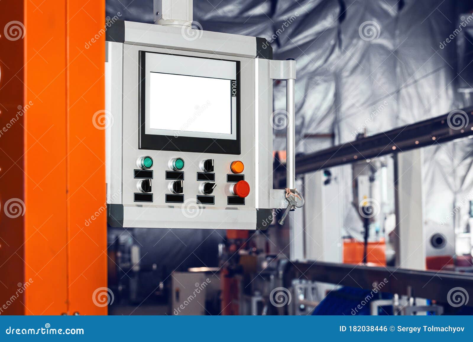 Close Up of Control Panel in Industrial Production Factory Stock Photo ...