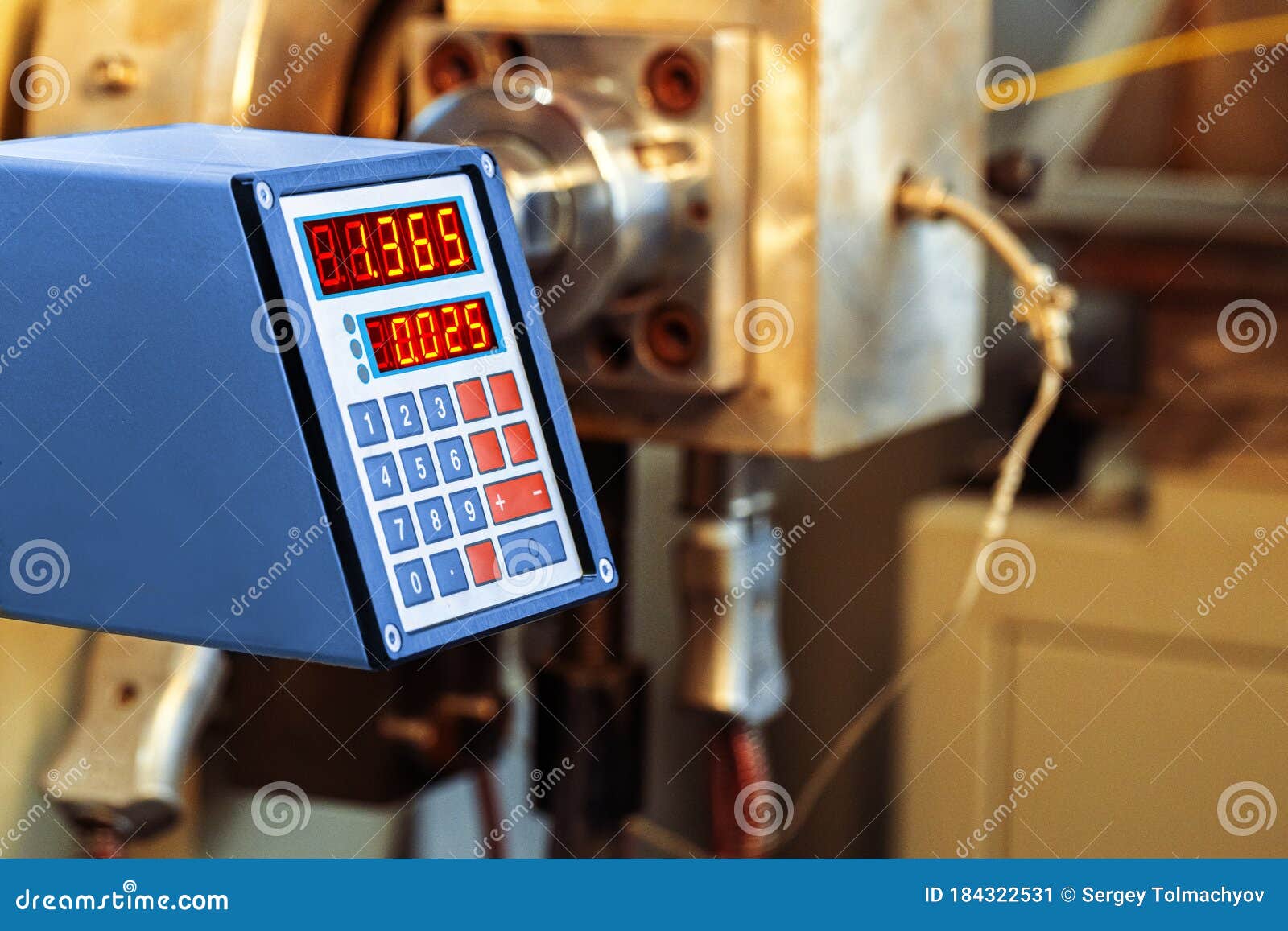 Close Up of Control Panel in Industrial Production Factory Stock Image ...