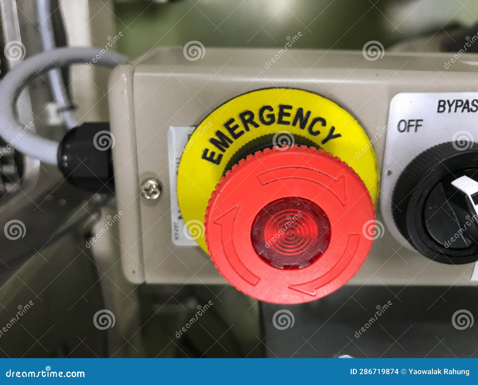 Close Up of a Control Panel of a Machine with a Red Light Stock Photo ...