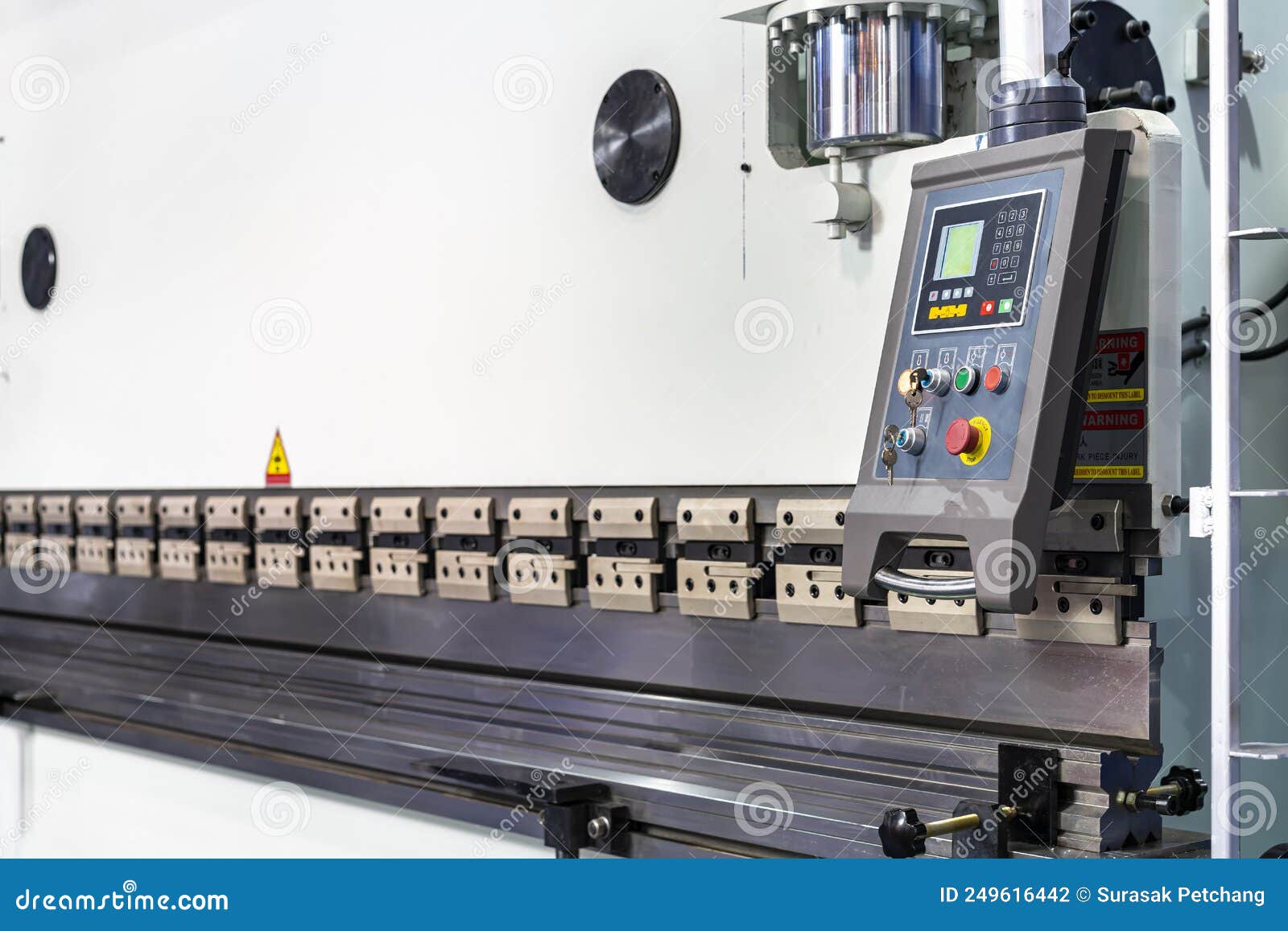 Close Up Control Panel of Semi Automatic Hydraulic Flat Sheet Bending ...