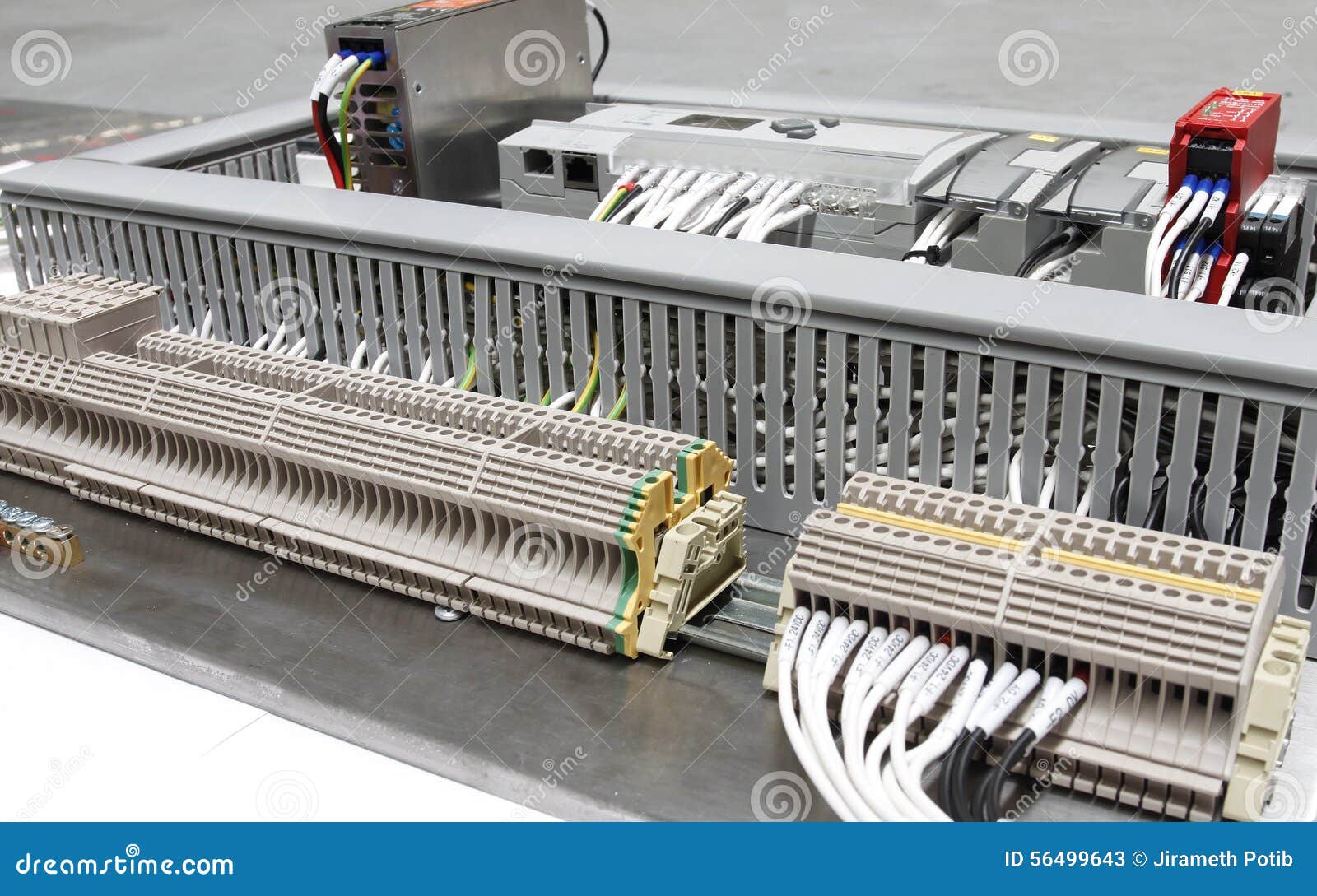 Close Up Control Panel Terminal Stock Image - Image of connector ...