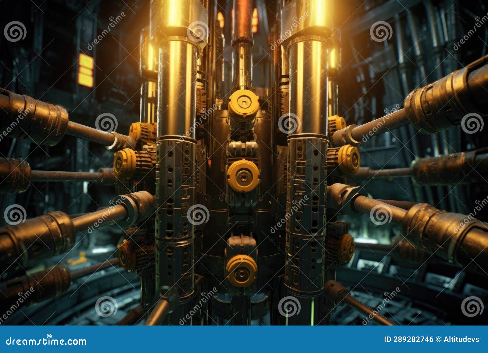 Close-up of Control Rods in Reactor Core Stock Photo - Image of atomic ...