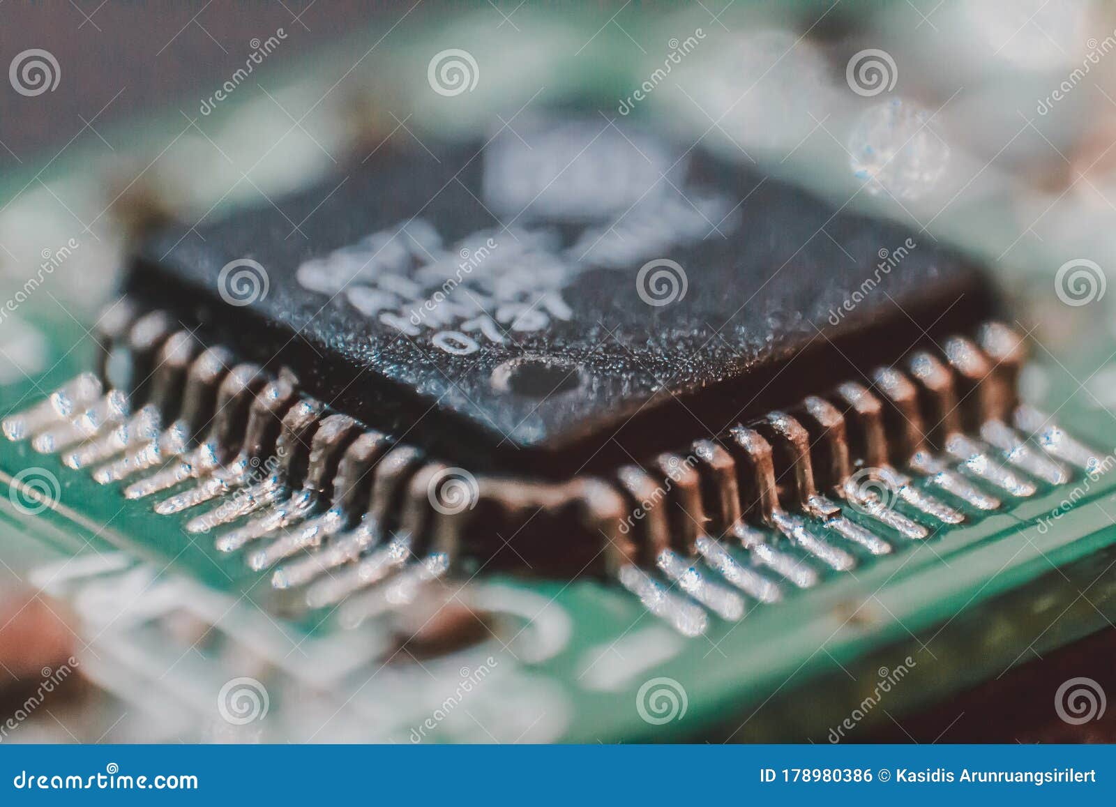 Close Up of Controller Chip on Computer Memory. Stock Photo - Image of ...