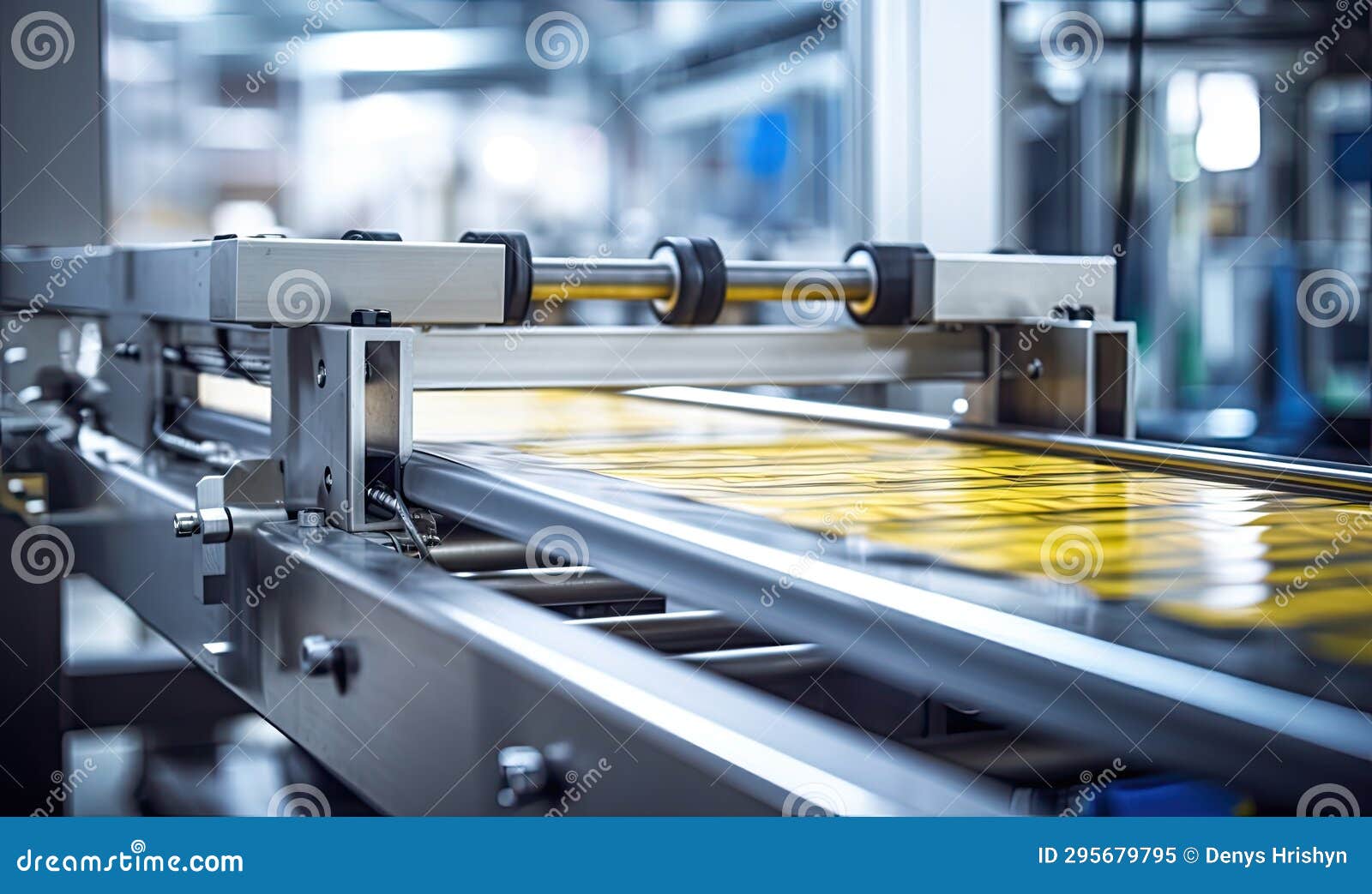 Close-Up of Conveyor Belt Machine Stock Illustration - Illustration of ...