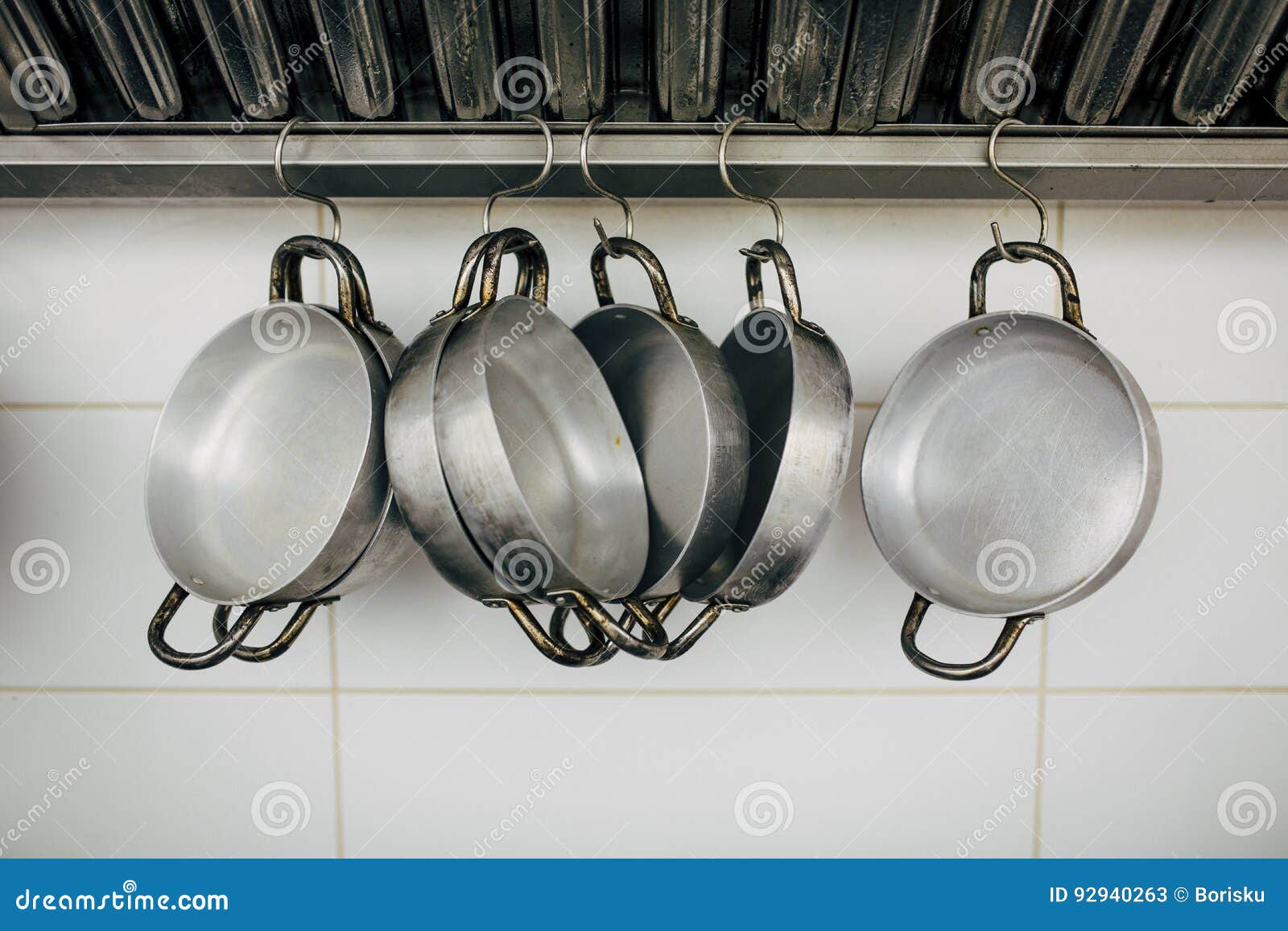 Close Up on Cooking Pans and Tools. Stock Image - Image of real, meal ...