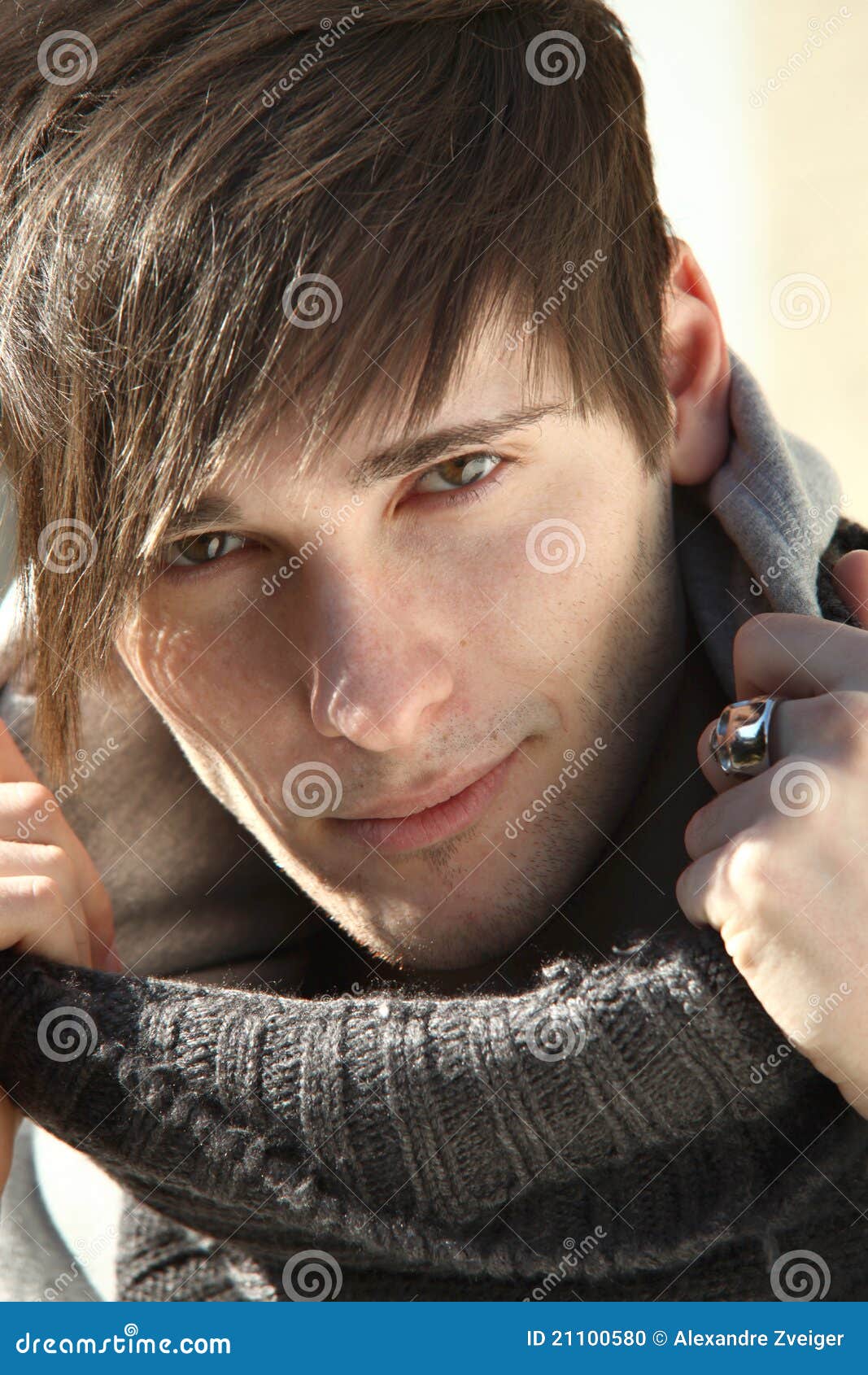 Close-up of cool young man stock photo. Image of handsome - 21100580