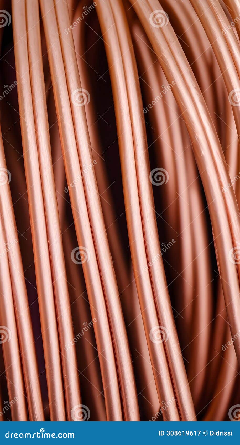 A Close-up of a Copper Cable Wire, Electrical Installation Materiel ...