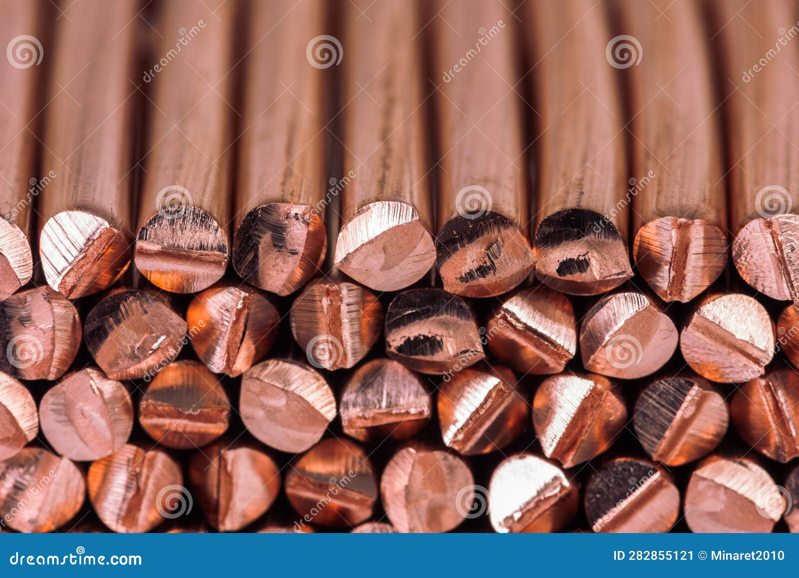Copper Rod Scrap Raw Material Stock Image - Image of scrap, equipment ...