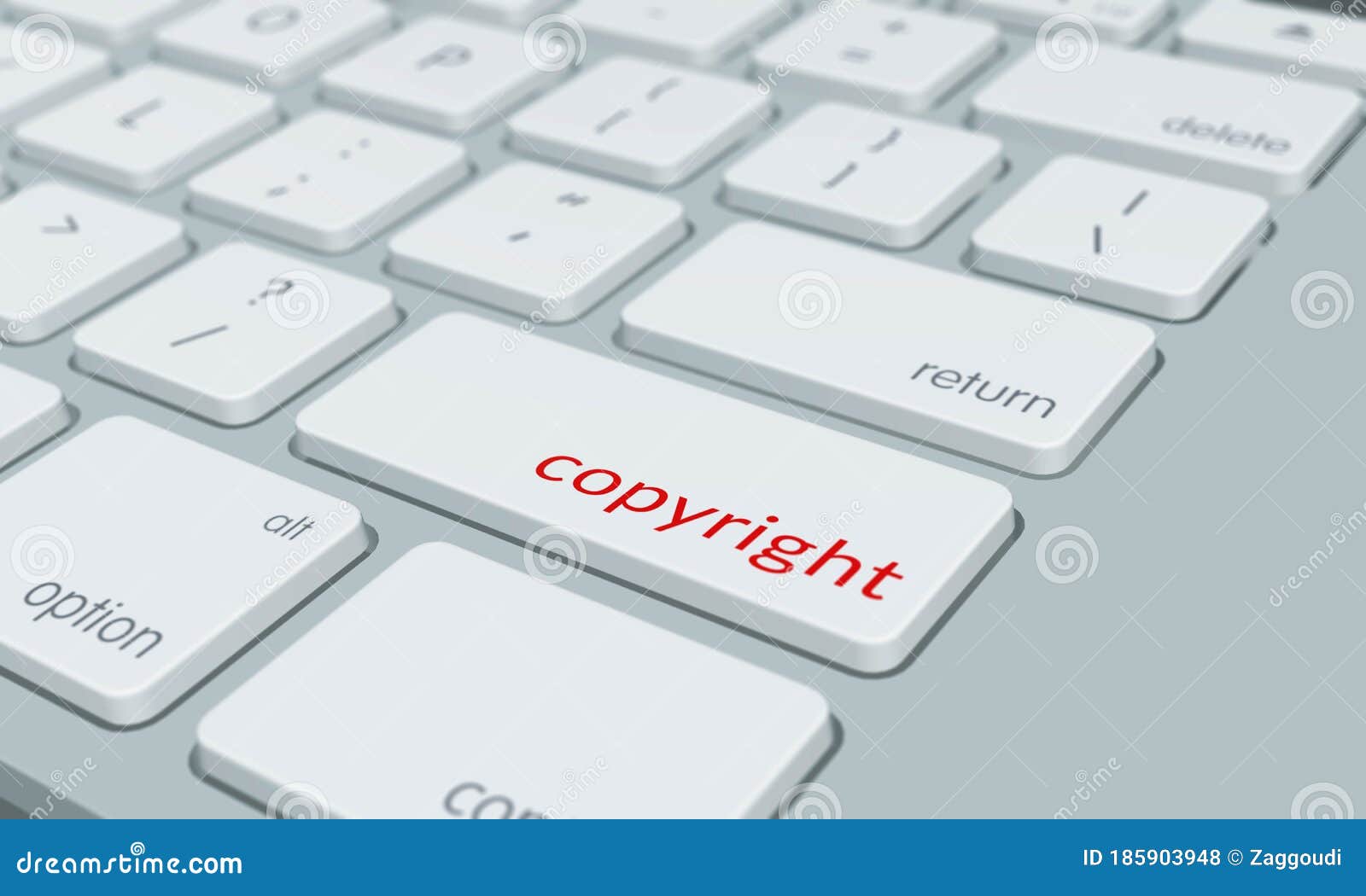 Close Up of Copyright Keyboard Button Stock Illustration - Illustration ...