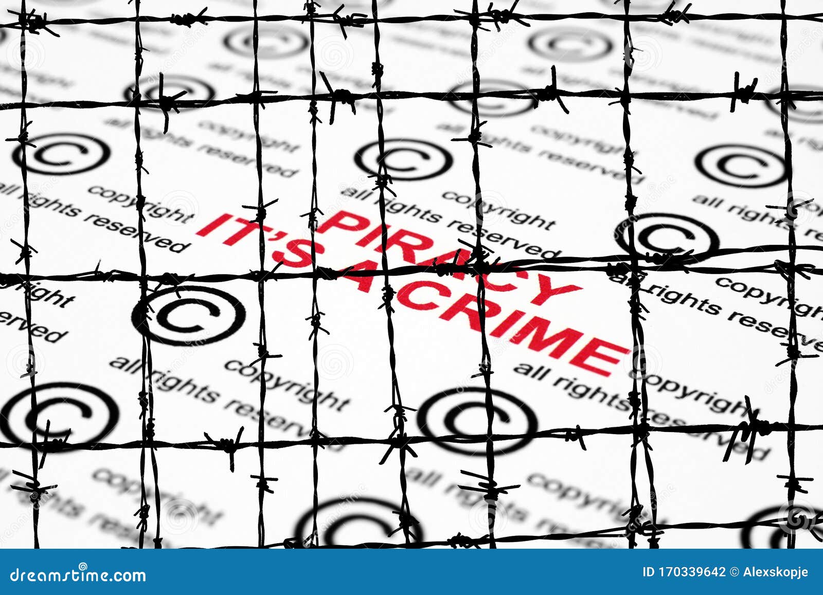 Copyright piracy stock photo. Image of illegal, flag - 170339642