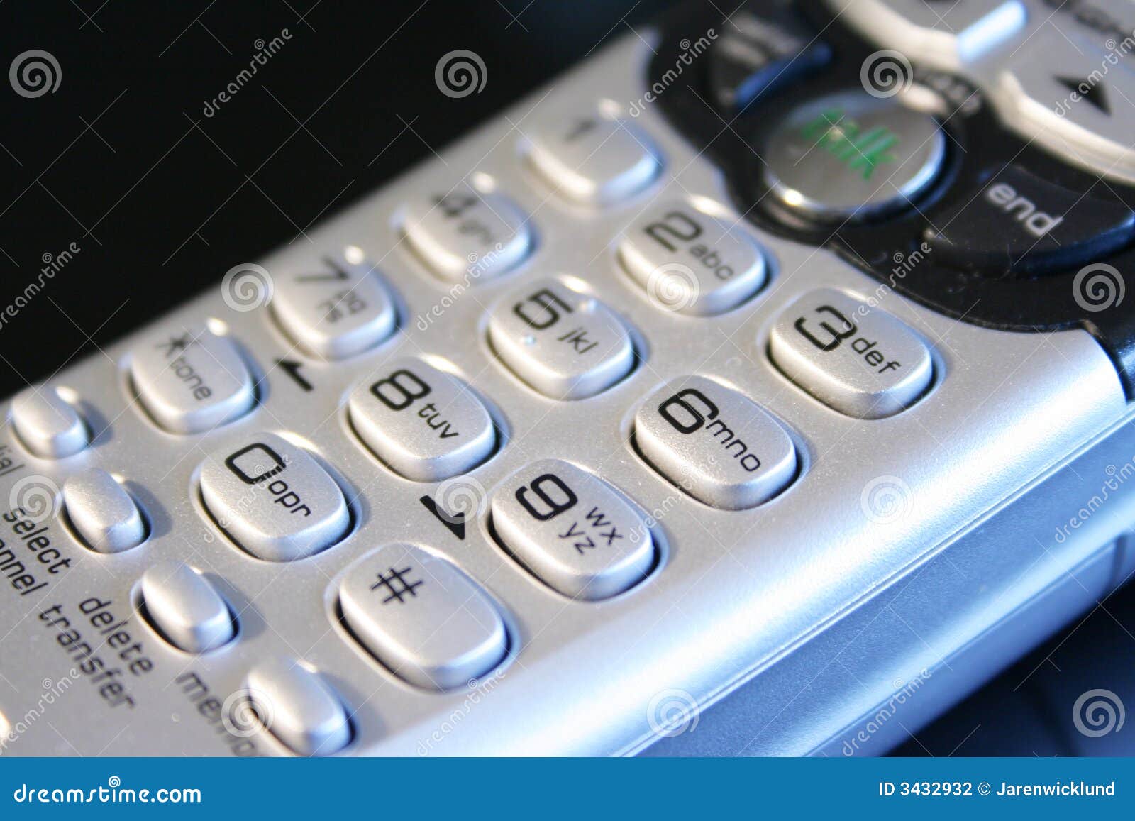 Close Up of Cordless Telephone Stock Photo - Image of telephone, phone ...
