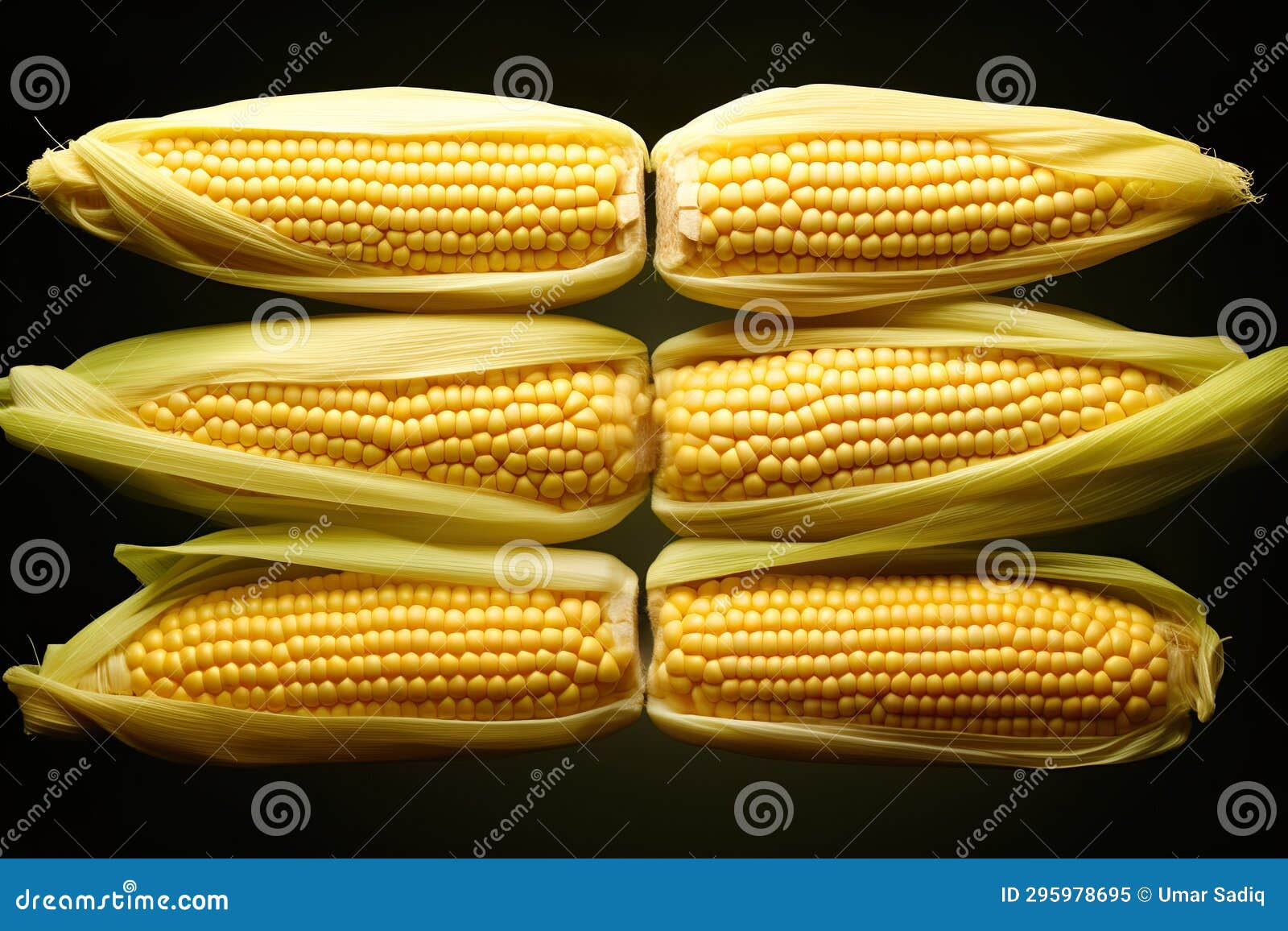 Close-up of Corn Isolated on Plain Background Stock Illustration ...