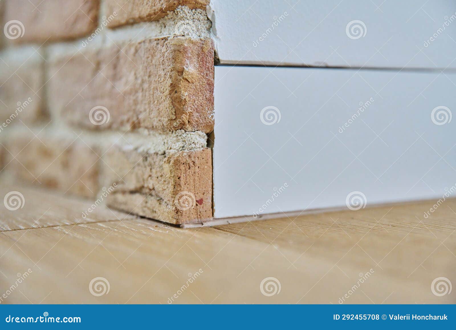 Close-up of Corner, Floor Plinth Inside Wall, Edge of Brick Wall Stock ...