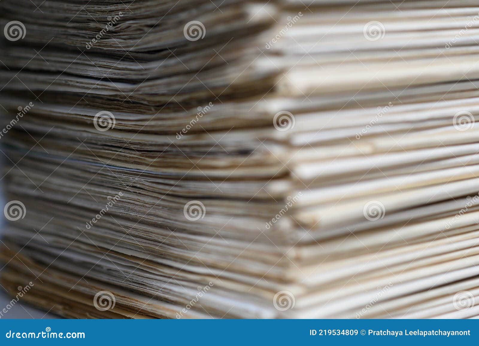Newspapers Folded And Stacked Background On The Table Stock Photography ...