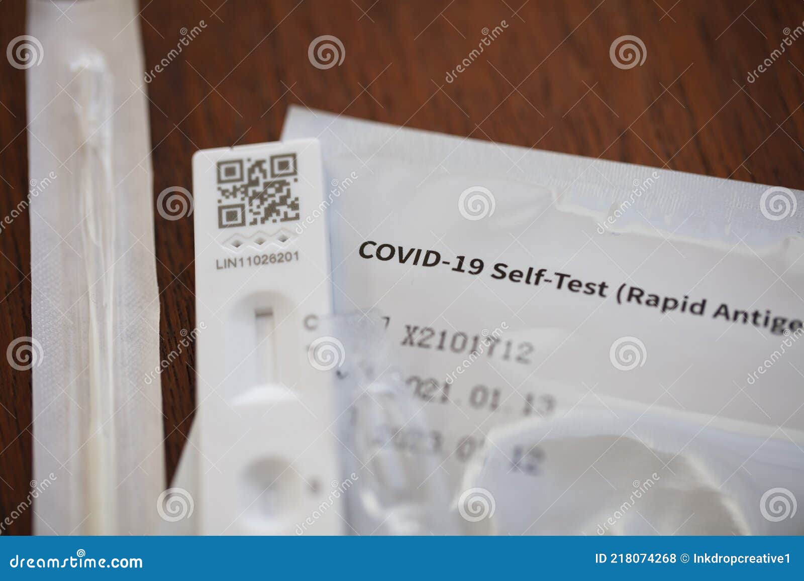 Close Up of a Coronavirus Covid-19 Rapid Antigen Home Testing Kit ...