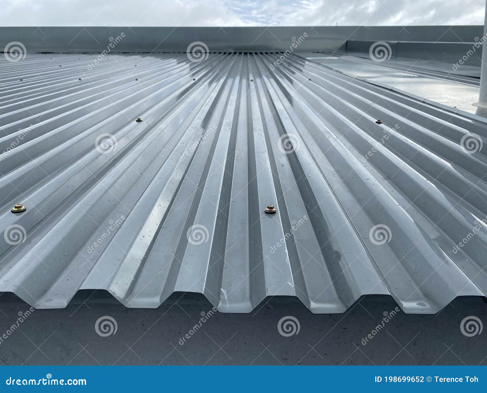 Corrugated Metal Deck Roof System Just Installed on a Building Stock ...