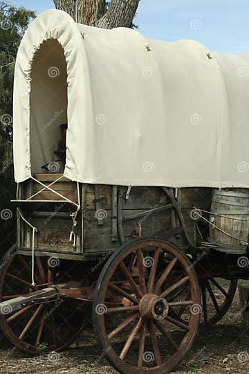 Close Up of a Covered Wagon Stock Photo - Image of migration, history ...
