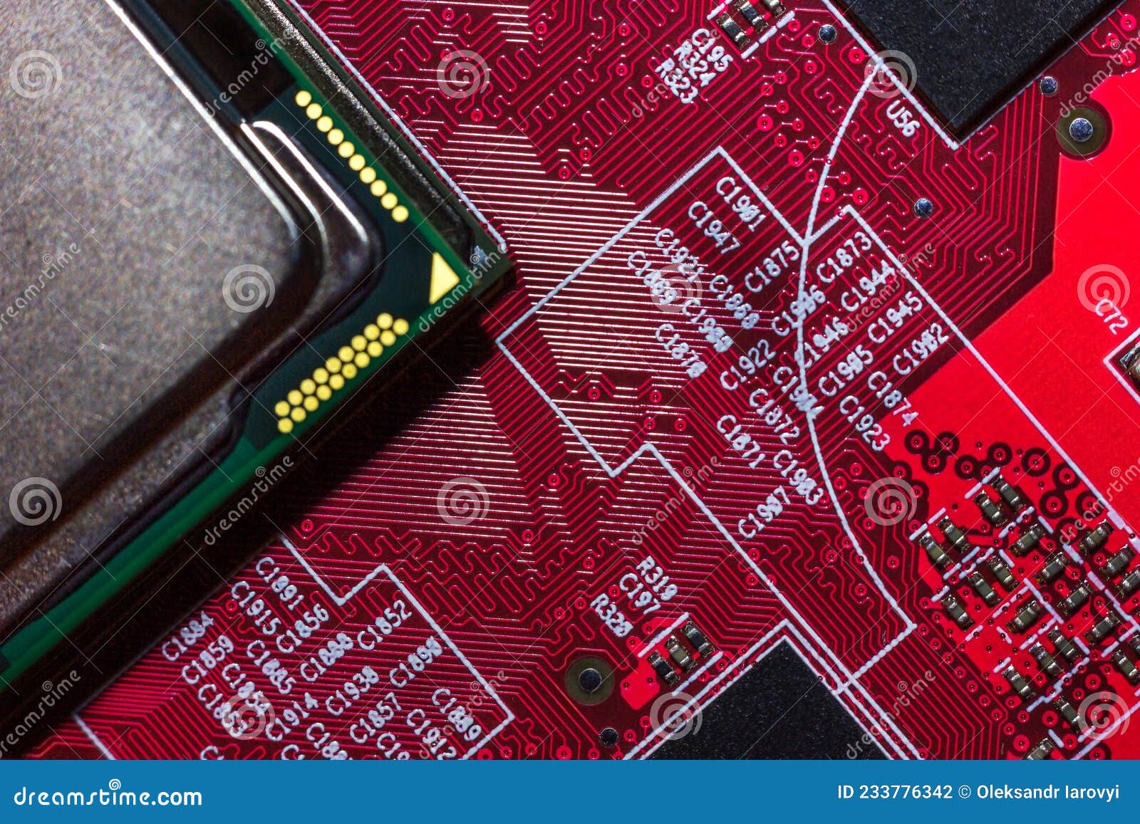 Close-up of a CPU Central Processing Unit of a Modern New Generation ...