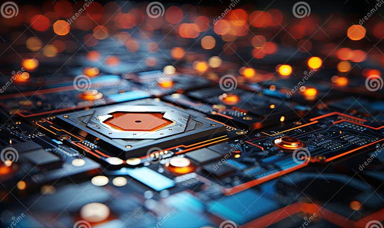 Close-up of a CPU Chip stock image. Image of power, computing - 316506417