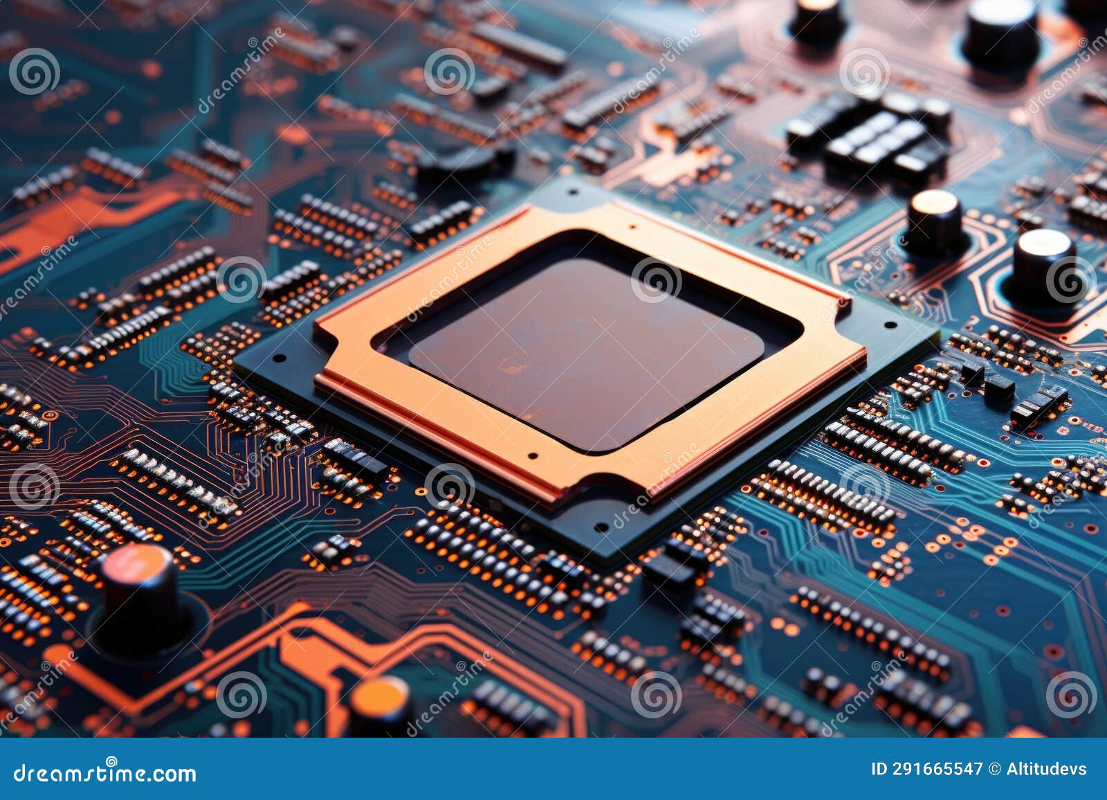 Close Up of a Cpu Chip on an Electrostatic Mat Stock Image - Image of ...
