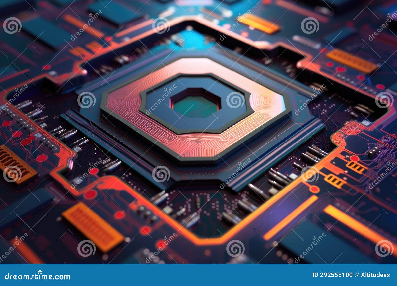 Close Up of a Cpu Chip on an Electrostatic Mat Stock Photo - Image of ...
