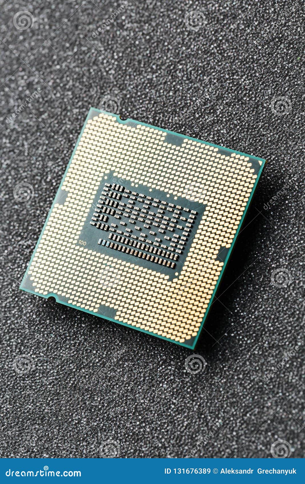 Close-up of CPU Chip Processor. Selective Focus Stock Image - Image of ...