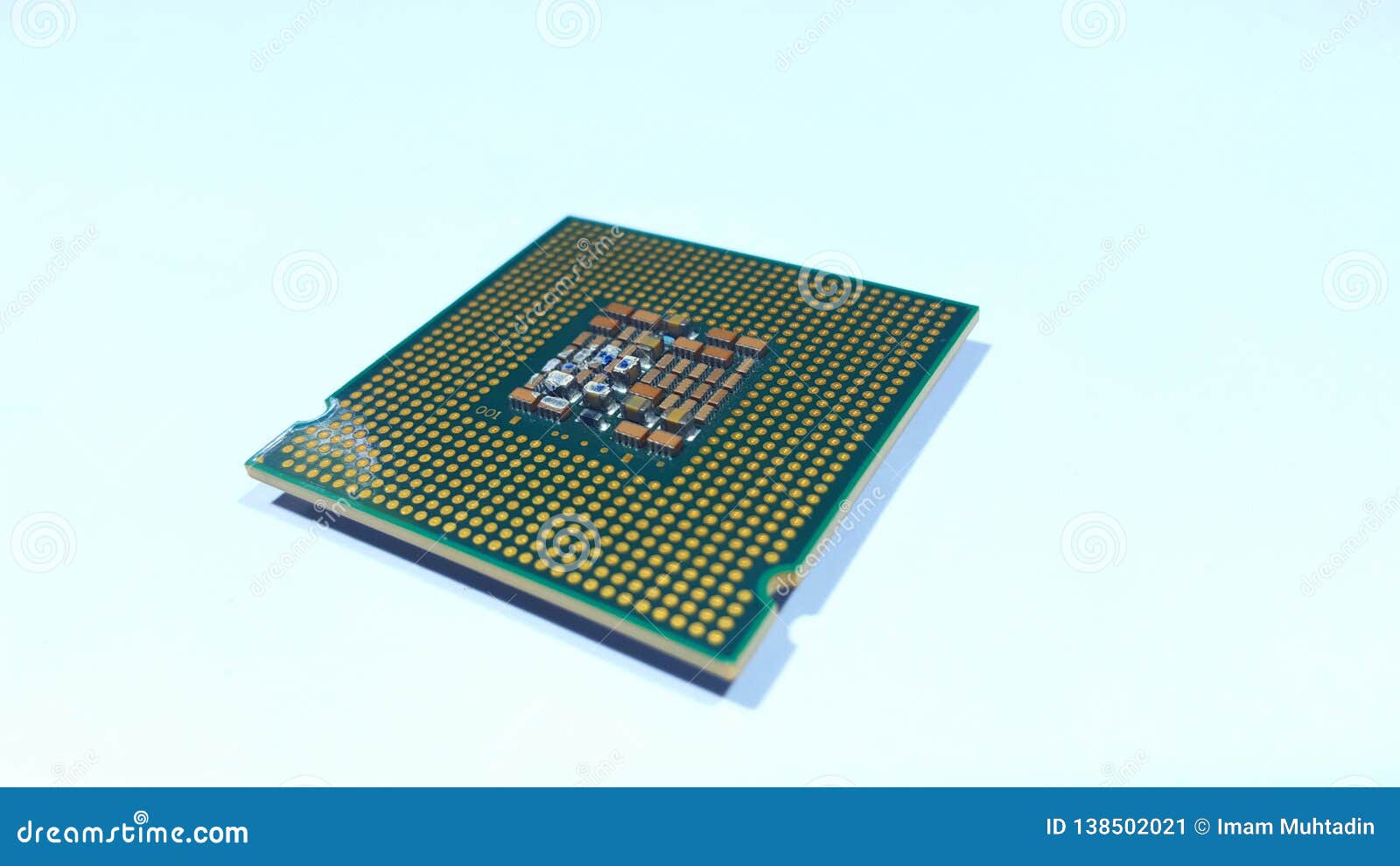 Close Up of CPU Computer Processor Aligned Stock Image - Image of chip ...