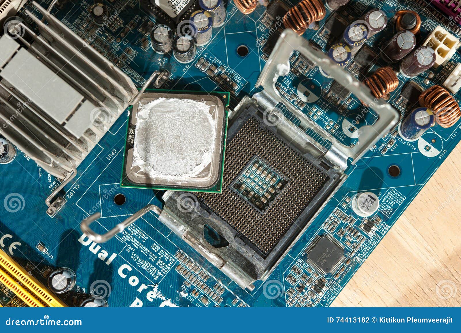 Close up CPU Socket stock photo. Image of computing, circuit - 74413182