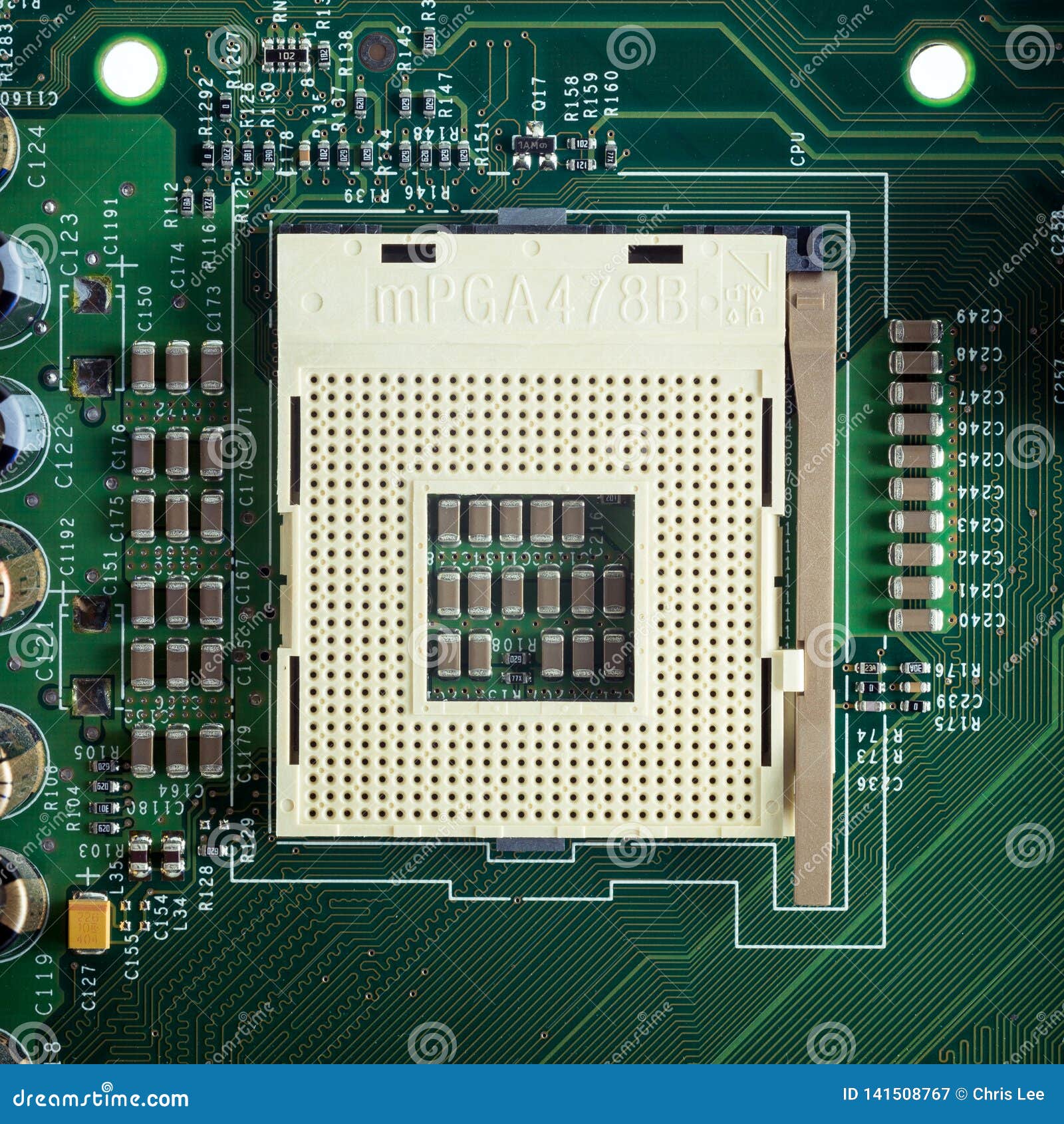 Close Up - CPU Socket on a Computer Motherboard Stock Image - Image of ... Close Up - CPU Socket on a Computer Motherboard Stock Image - Image of ...