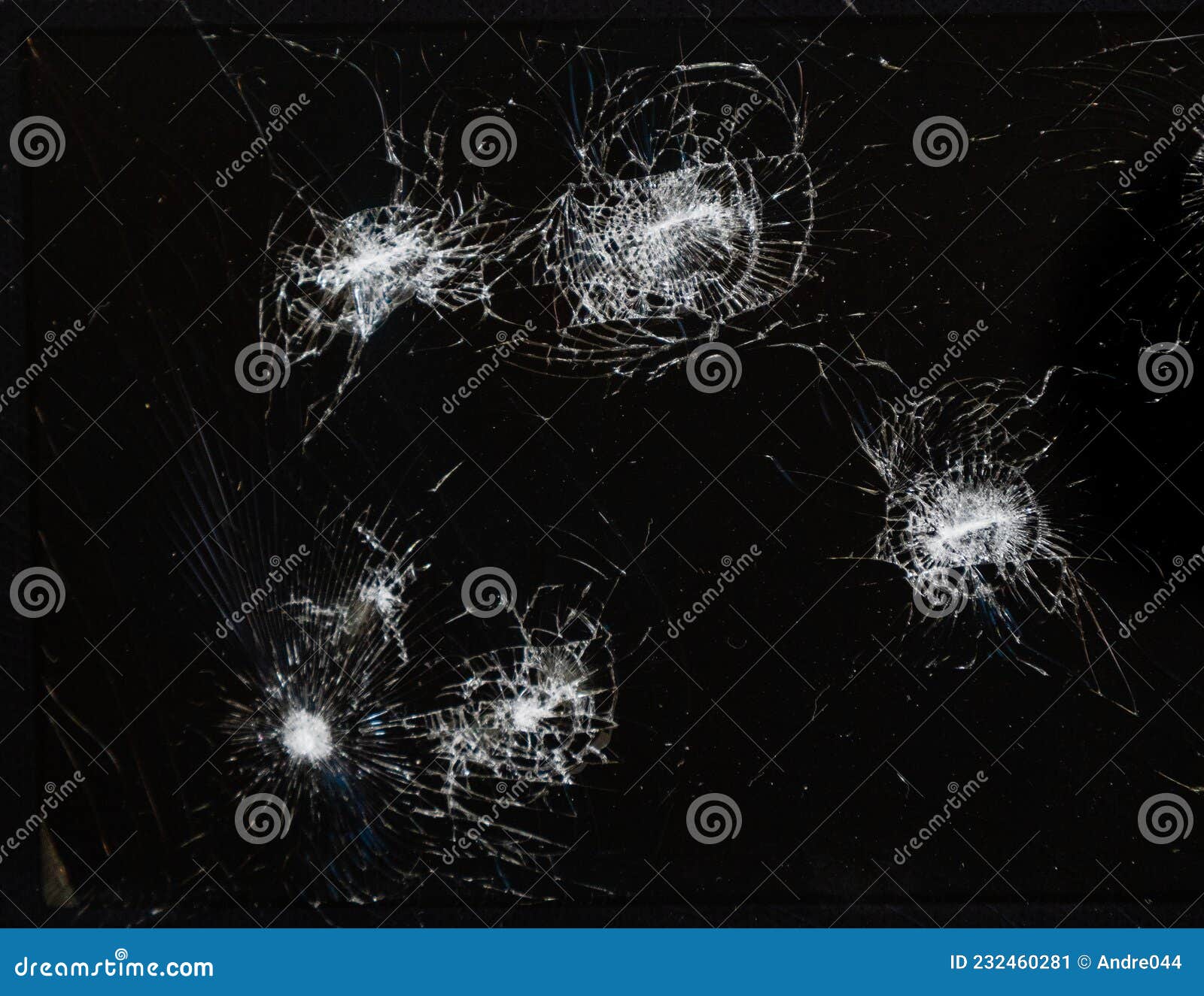Close Up of a Crack on a Broken Screen of a Gadget. Stock Image - Image ...