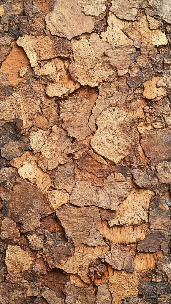 Close Up of Cracked Bark Texture on a Tree Stock Illustration ...