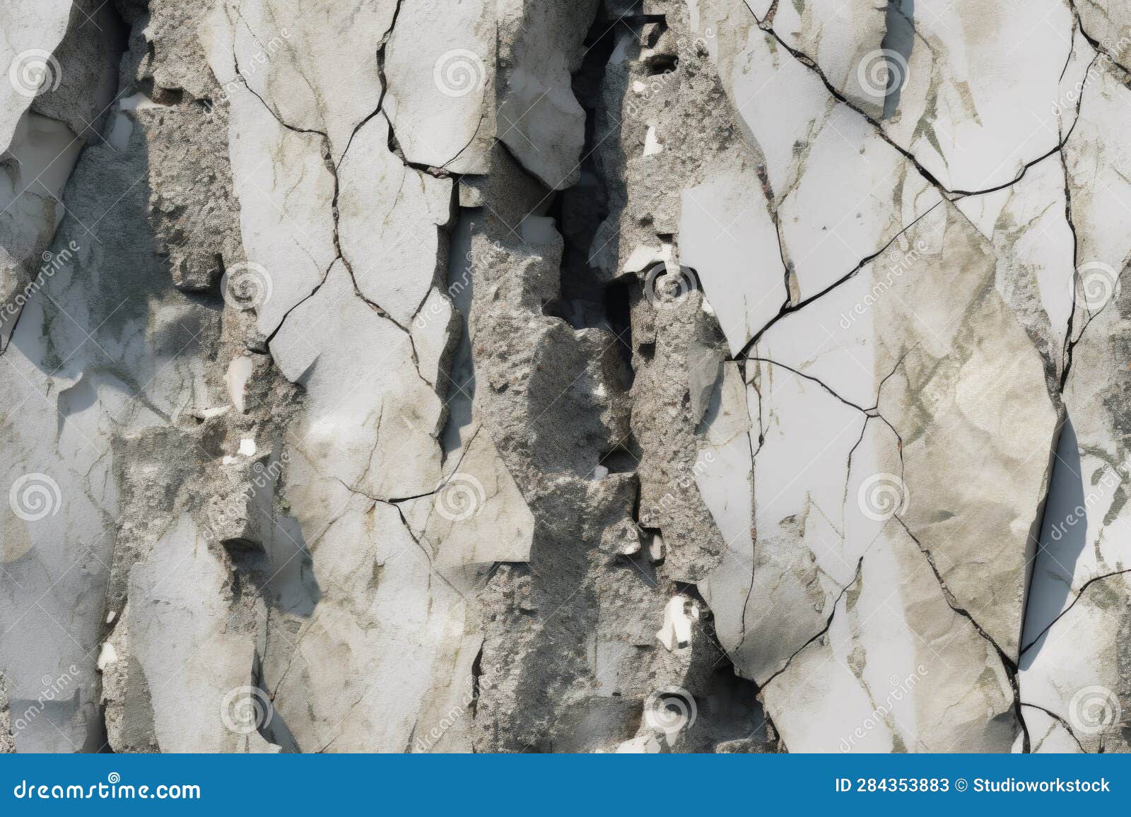 Close-up of Cracked Concrete and Damaged Structure Stock Illustration ...