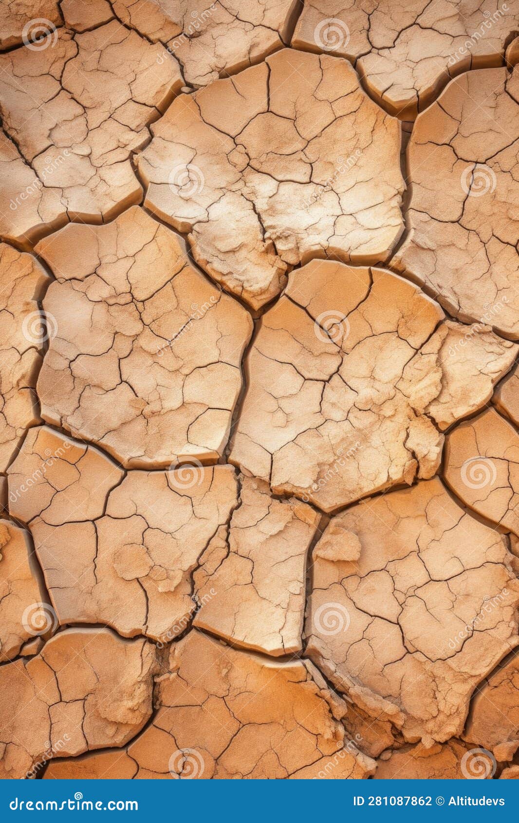 Close-up of Cracked Dry Desert Soil Texture Stock Illustration ...