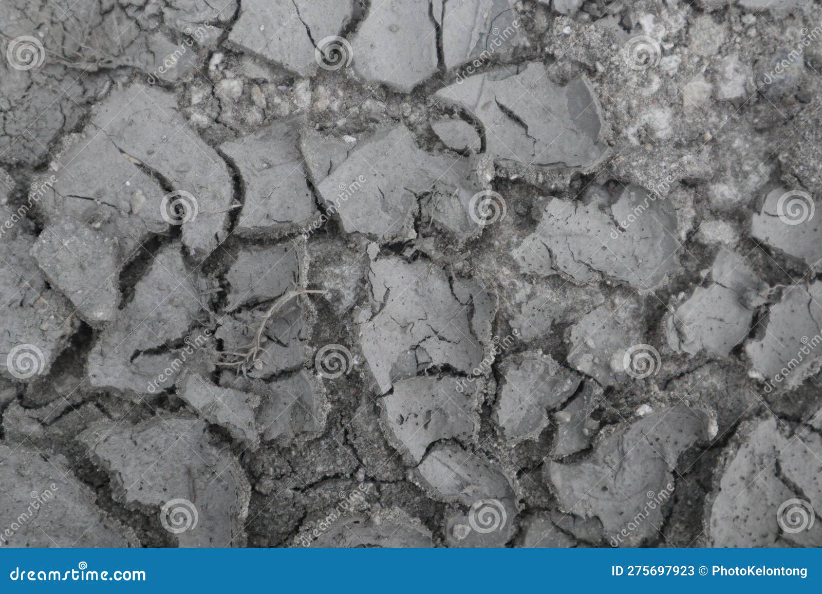 A Close Up of a Cracked Ground with a Few Cracked Mud Stock Image ...