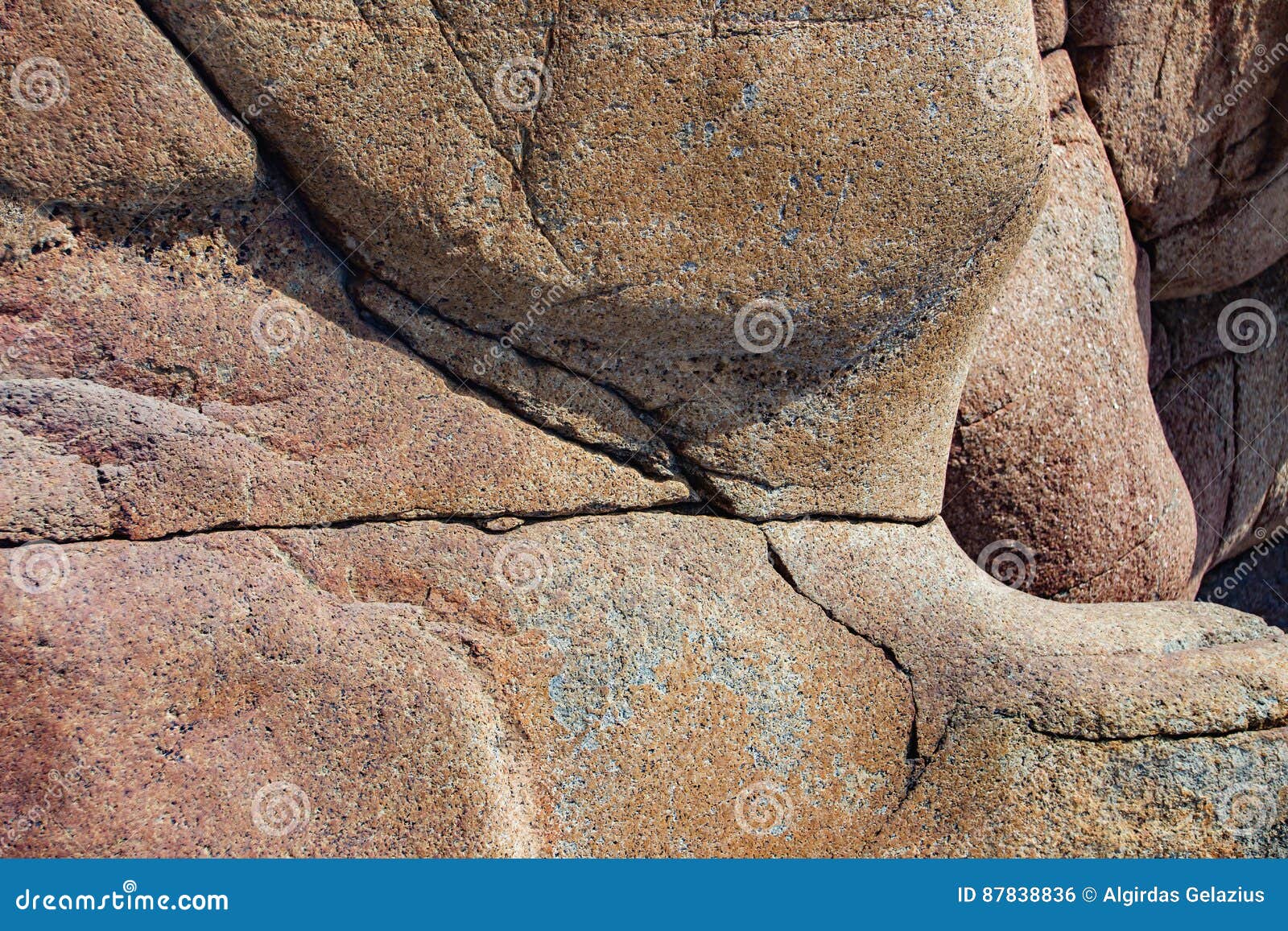 Close Up of Cracked Rock Fragment Stock Photo - Image of granite ...