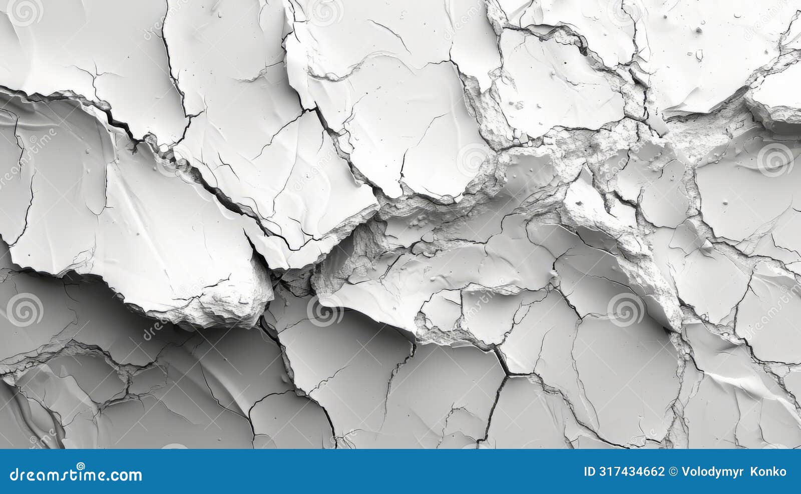 Close-up of Cracked White Paint Texture Stock Photo - Image of macro ...
