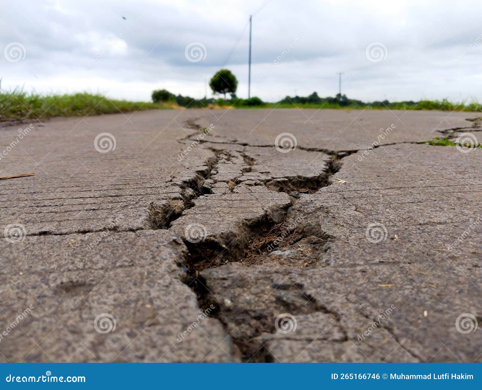 Close-up of Cracks in the Road Stock Photo - Image of agriculture ...