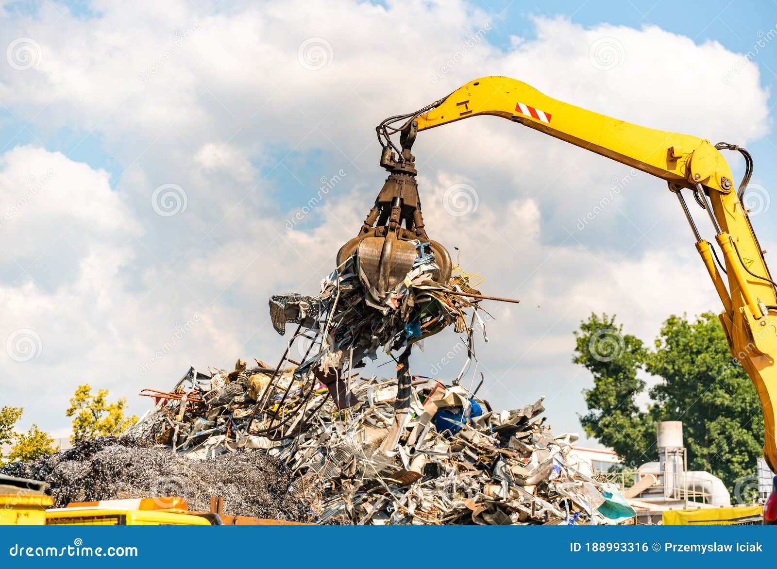 Close-up of a Crane for Recycling Metallic Waste Stock Photo - Image of ...