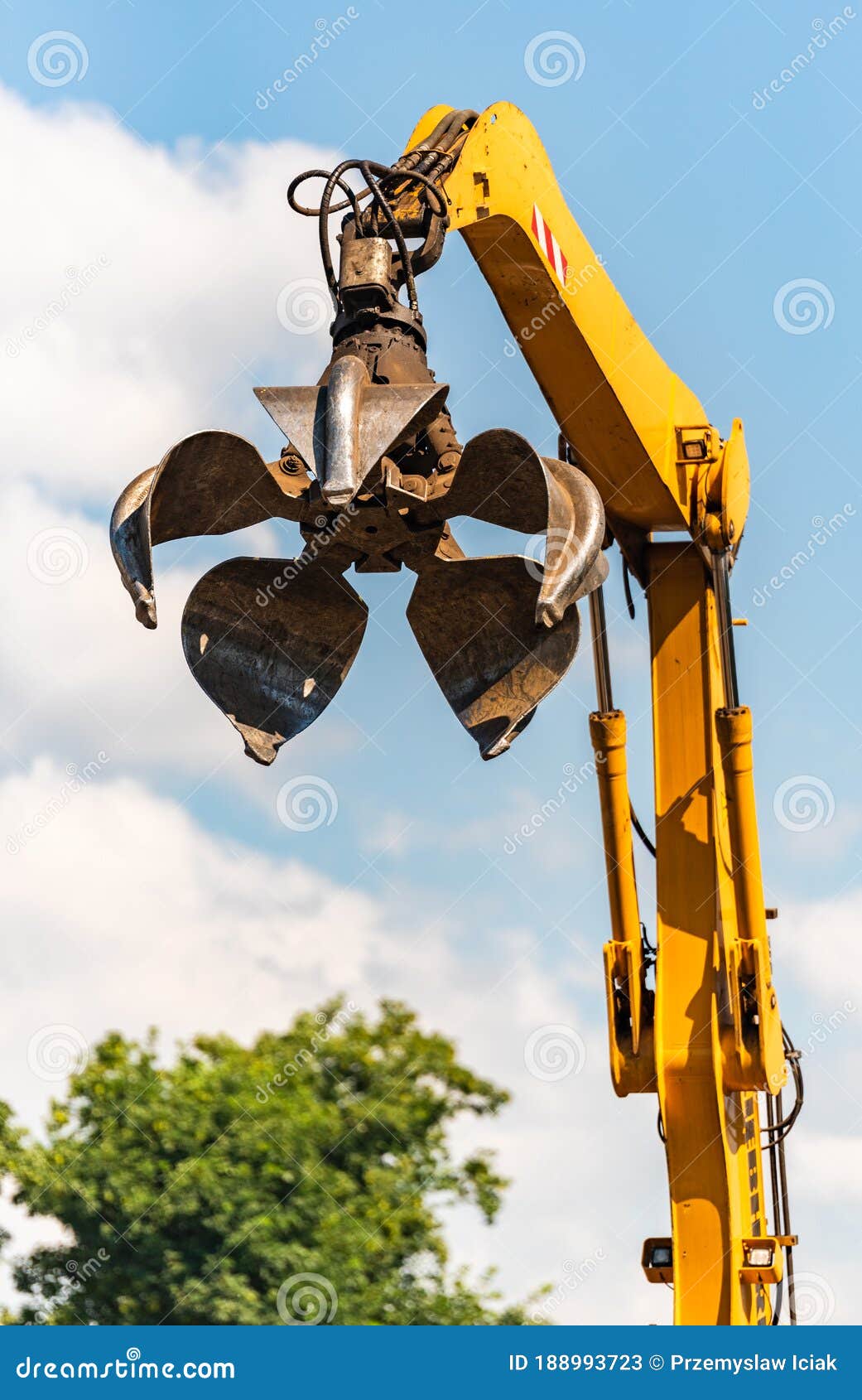 Close-up of a Crane for Recycling Metallic Waste Stock Image - Image of ...