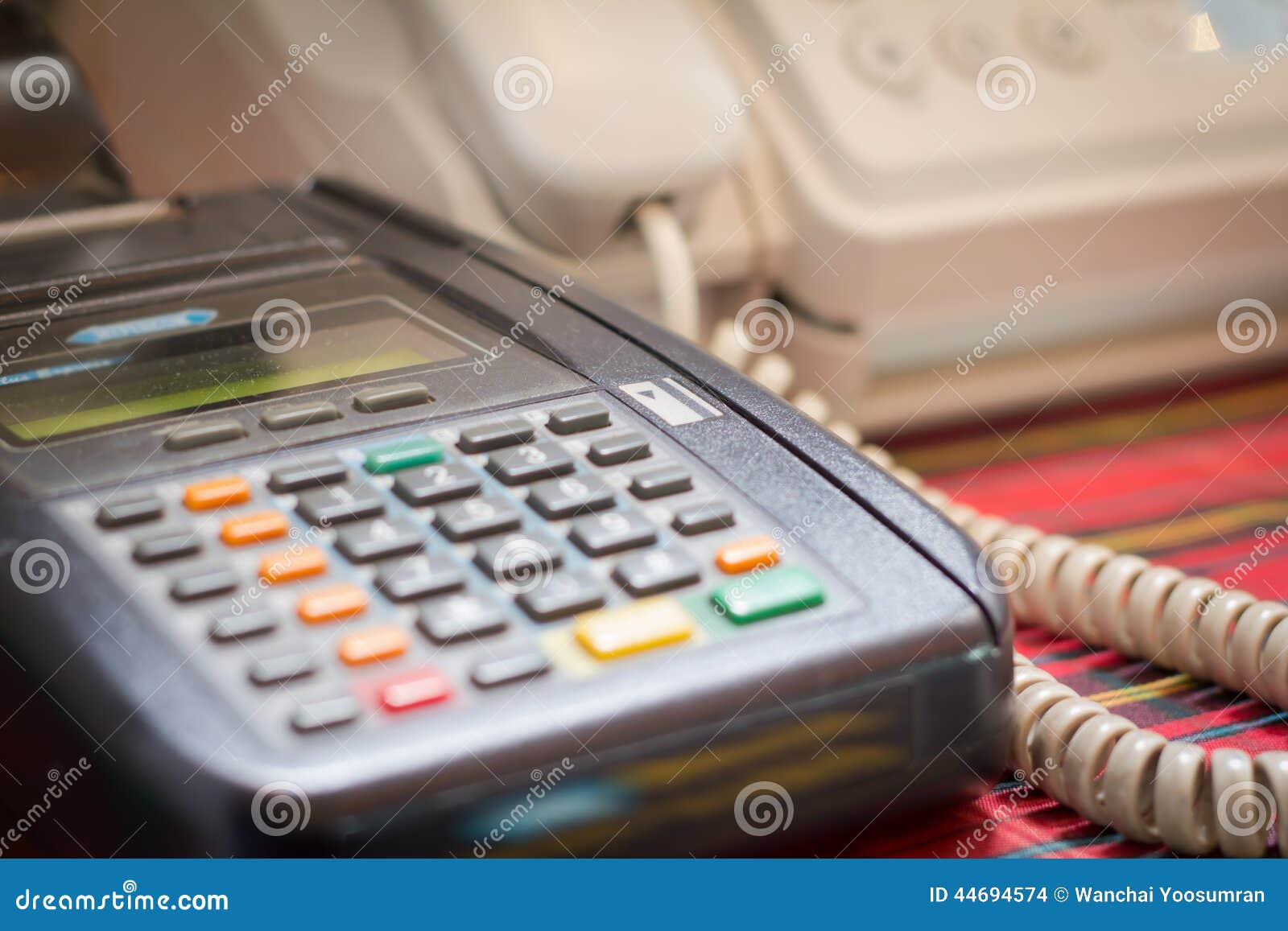 Close Up Credit Card Machine Stock Photo - Image of swipe, close: 44694574