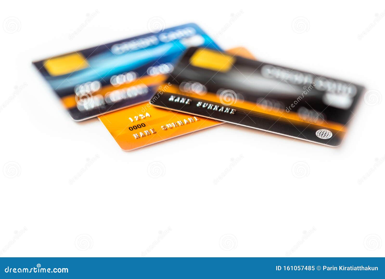 Close Up Credit Card on Table Stock Image - Image of object, customer ...