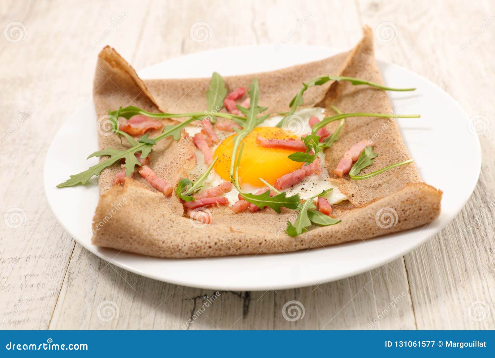 Crepe with egg stock image. Image of close, menu, dinner - 131061577