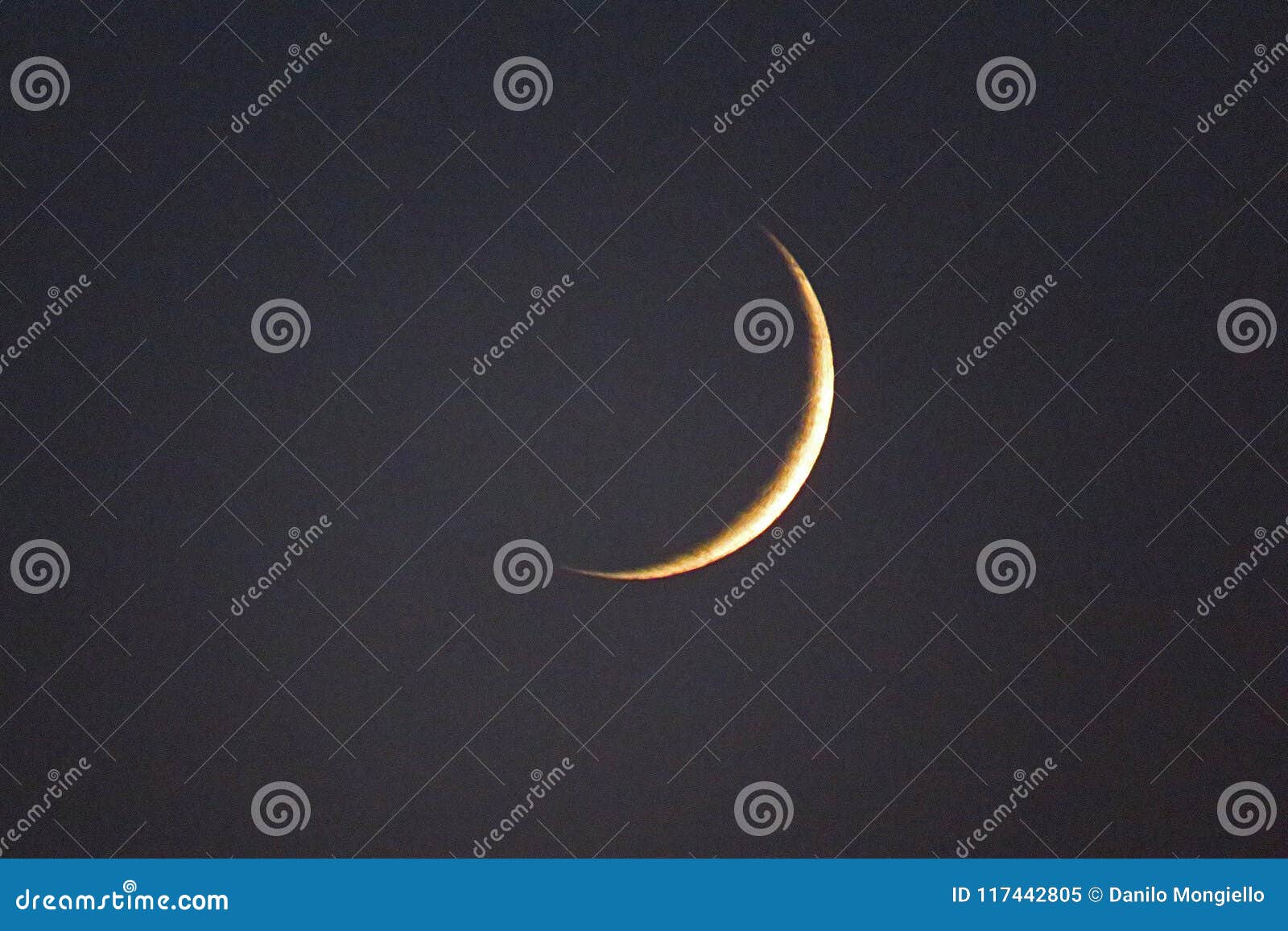 Crescent moon stock image. Image of light, crescent - 117442805