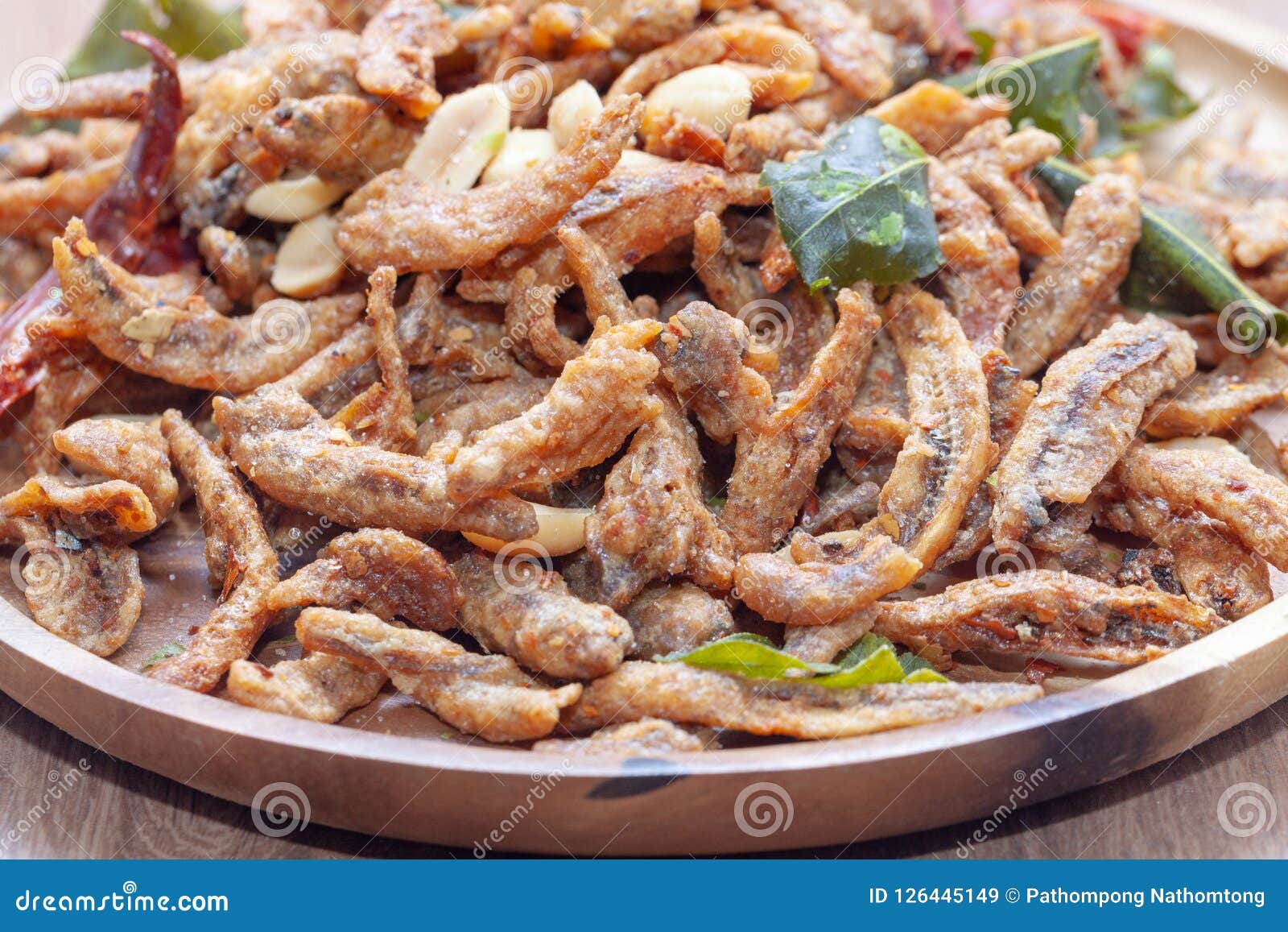 Crispy Deep Fried Small Fish on Plate Stock Image - Image of dinner ...