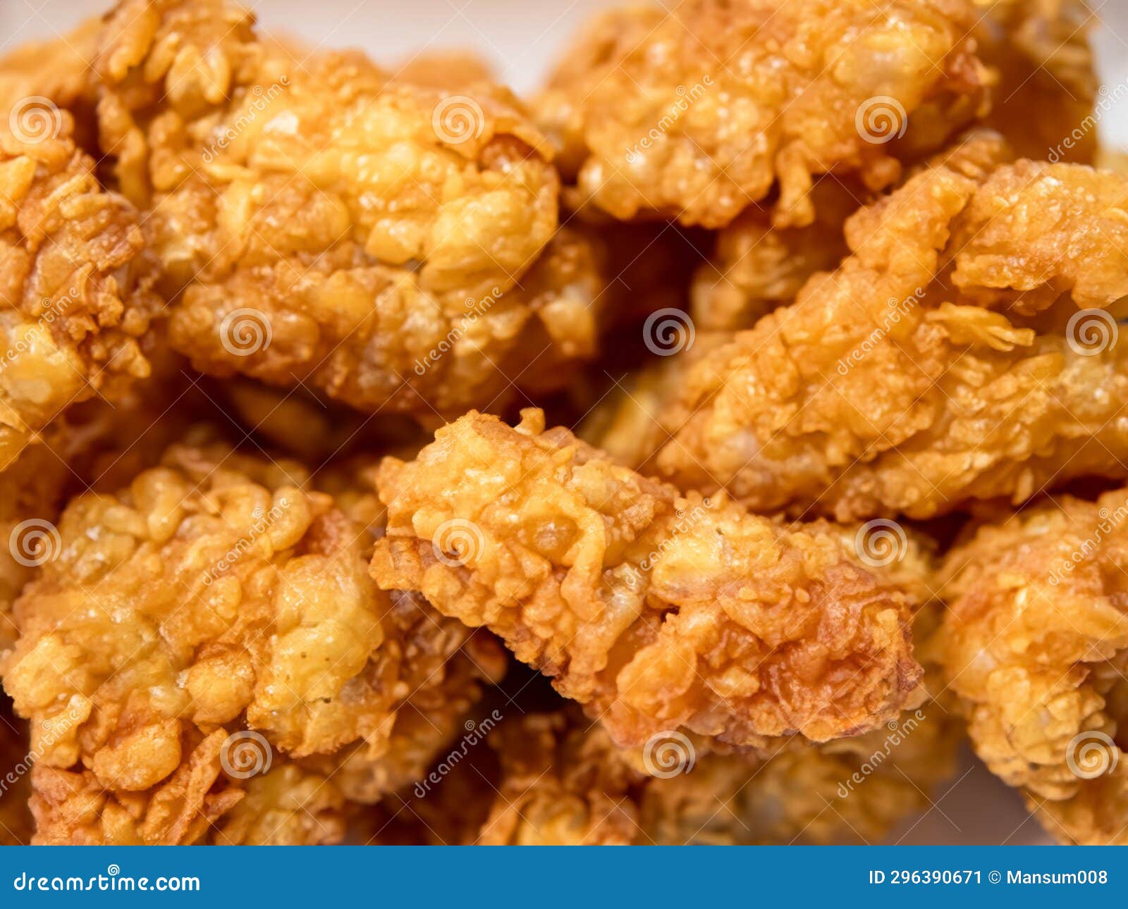 Crispy Fried Chicken Skins stock image. Image of dinner - 296390671