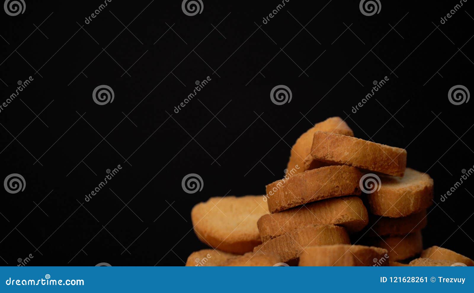 Crispy Rusk, Cake Rusk On White Background Stock Image | CartoonDealer ...