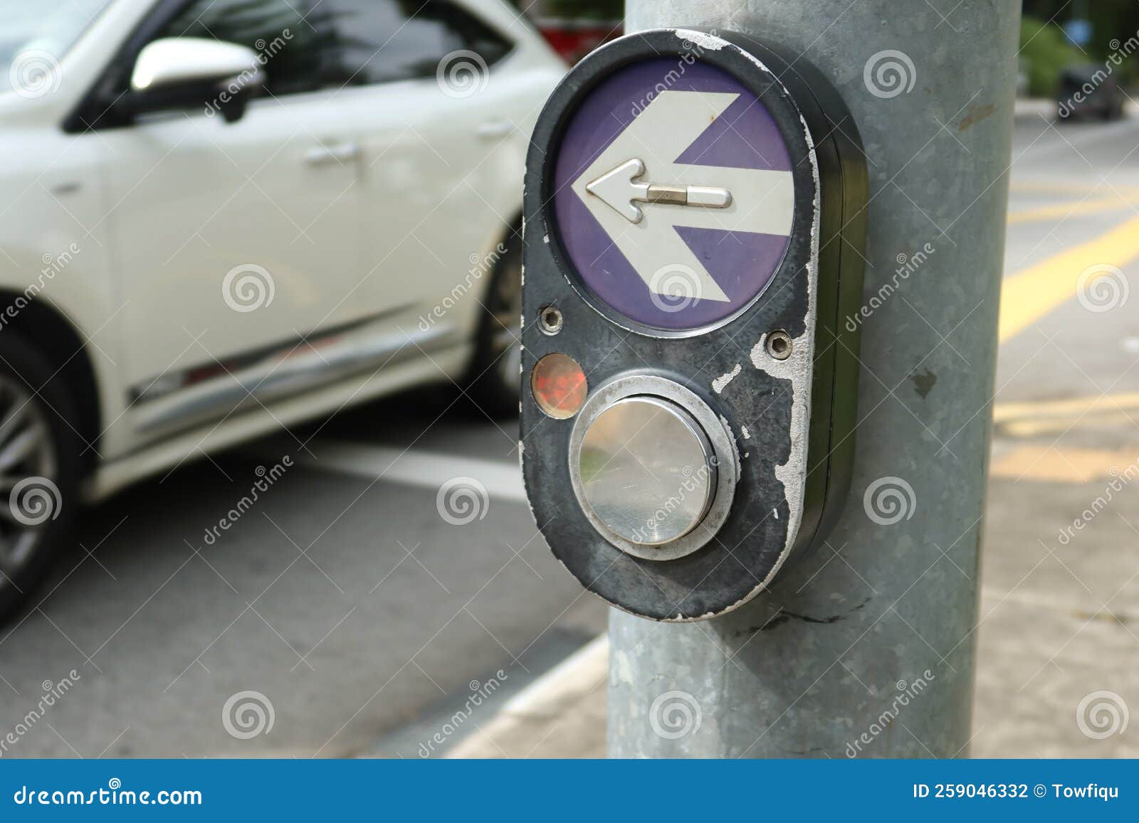Close Up of Crossing Signal Button in Singapore Stock Photo - Image of ...