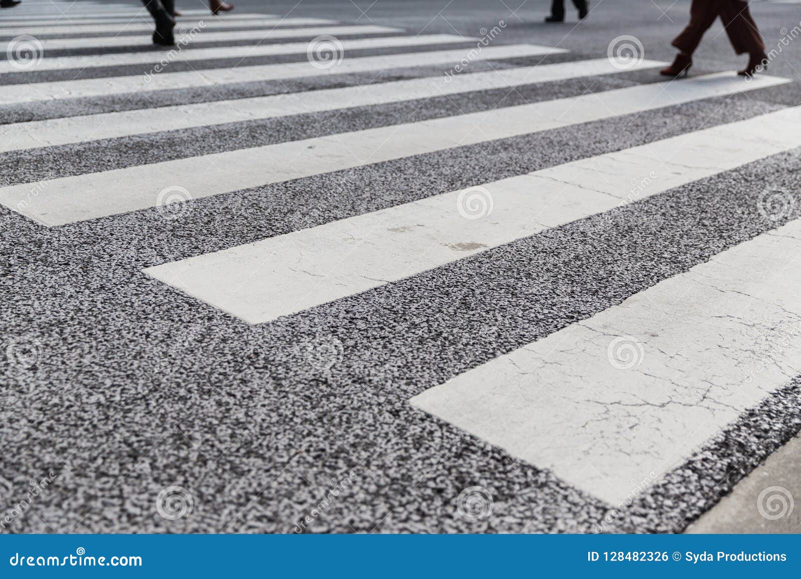 Close Up of Crosswalk Road Surface Marking Stock Photo - Image of ...