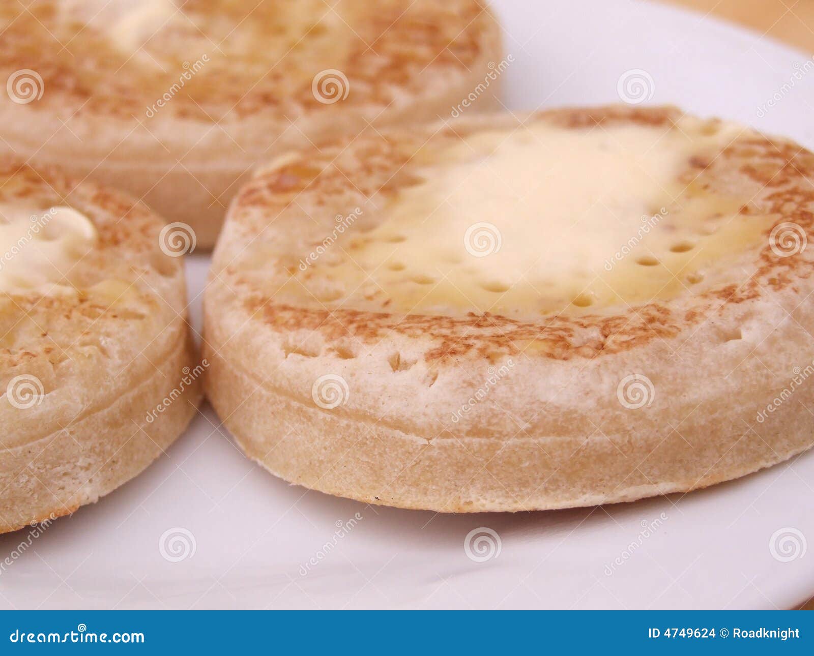 Close up crumpets stock photo. Image of crumpet, english - 4749624