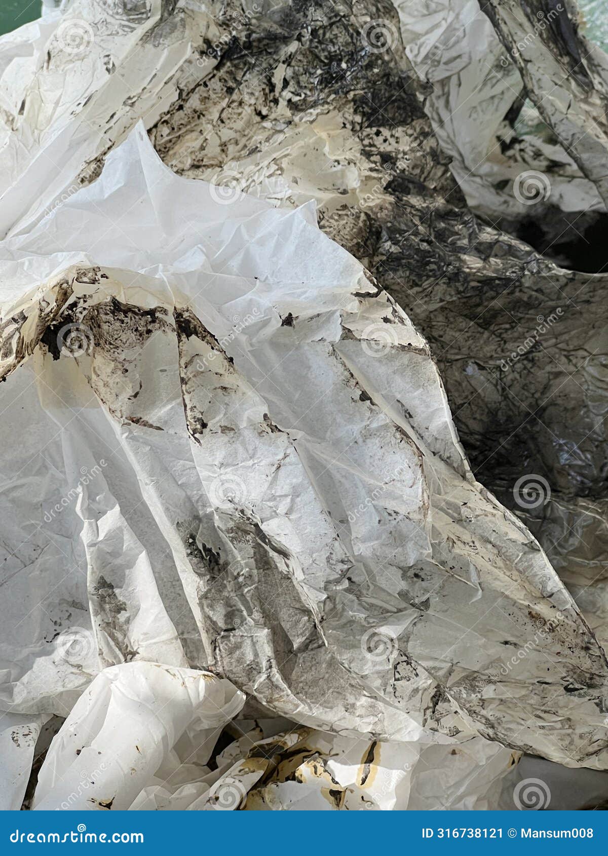 Crumpled Dirty Plastic Texture Stock Image - Image of garbage, recycle ...